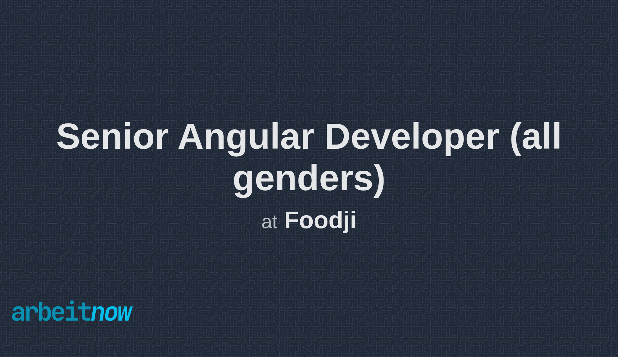 Senior Angular Developer (all genders) job at Foodji in München